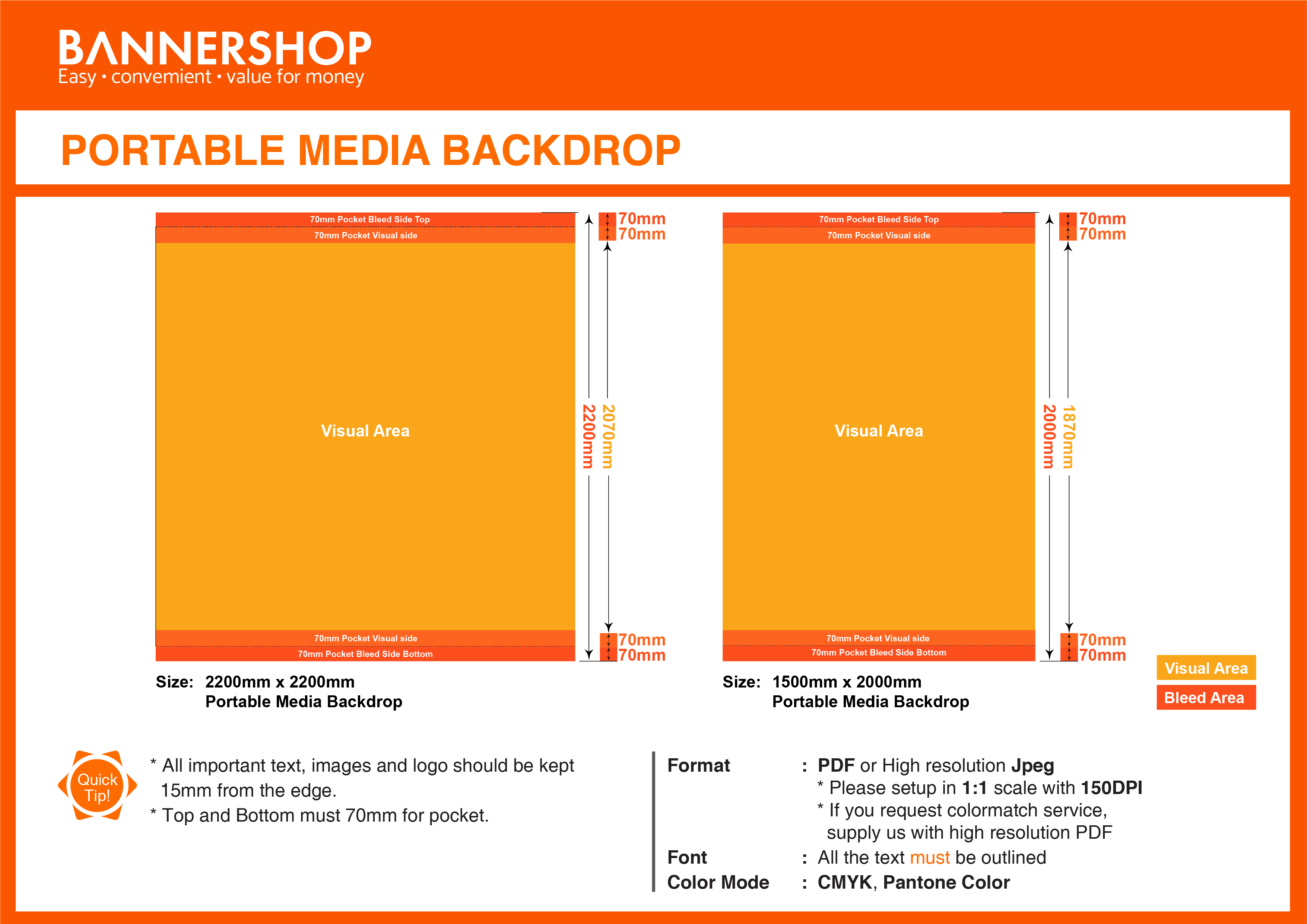 Portable Media Backdrop | Strong Waratah Fabric - BannerSHOP