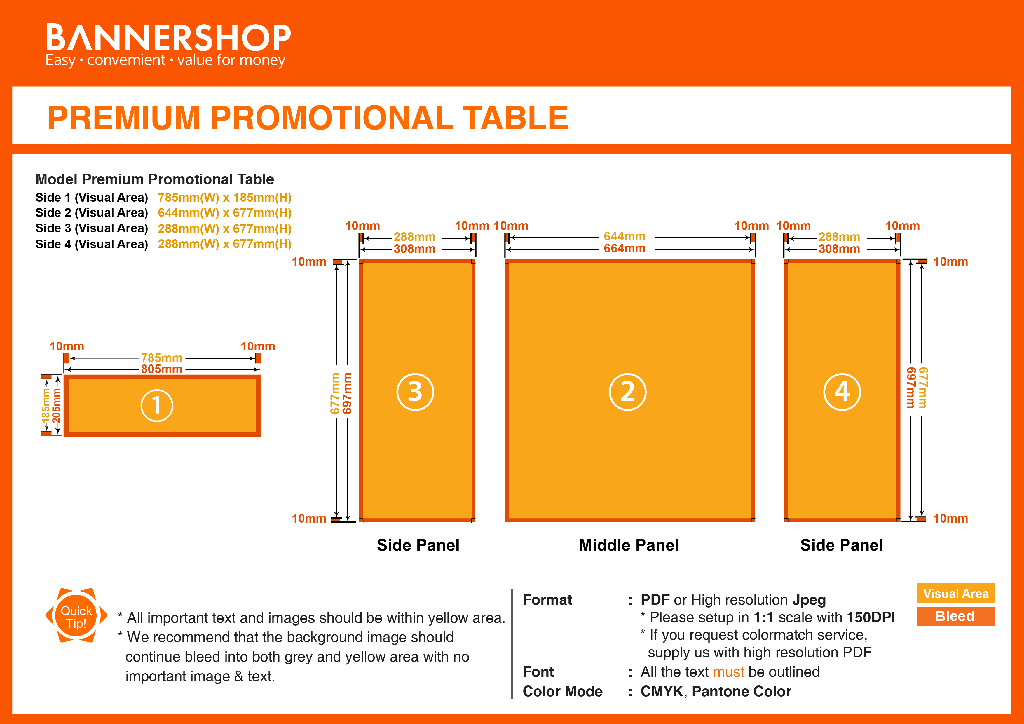 Promotional Table | Advertising Promo Table - BannerSHOP